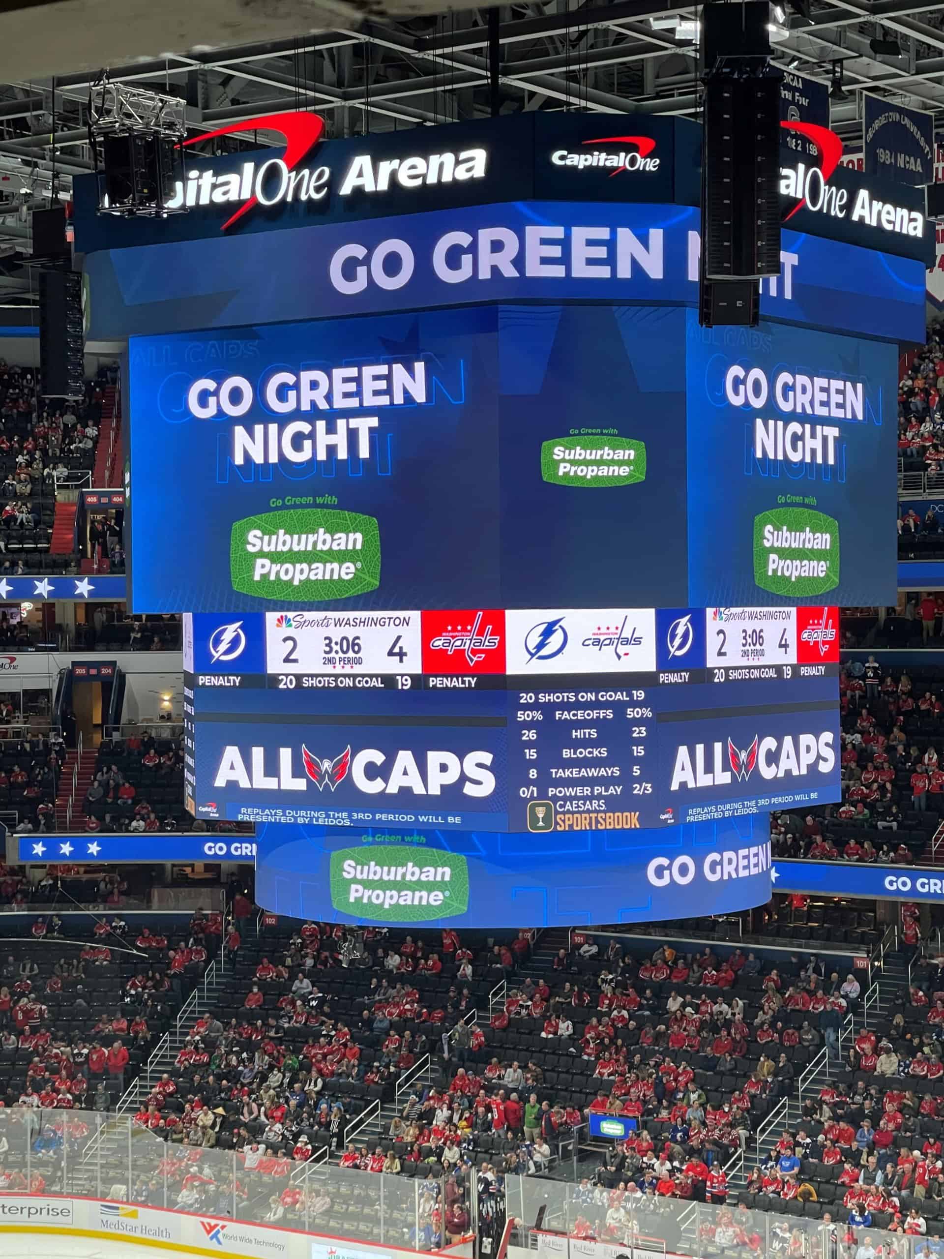 Suburban Propane Sponsors the Washington Capitals Go Green Night!